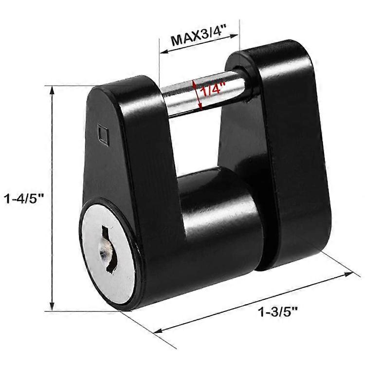 1PC Trailer Hitch Coupler Lock, Trailer Tongue Coupler Lock with Keys ...