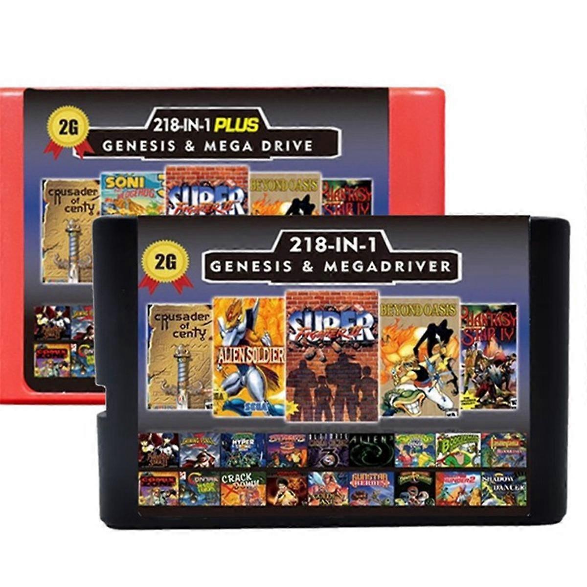 218-In-1 Game 16 Bit Game for Megadrive Game for PAL and NTSC Black ...