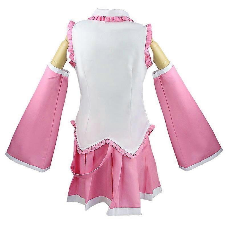 Miku Cosplay Japan Anime Midi Costume Dress Girl Top Skirt Pink Outfits ...