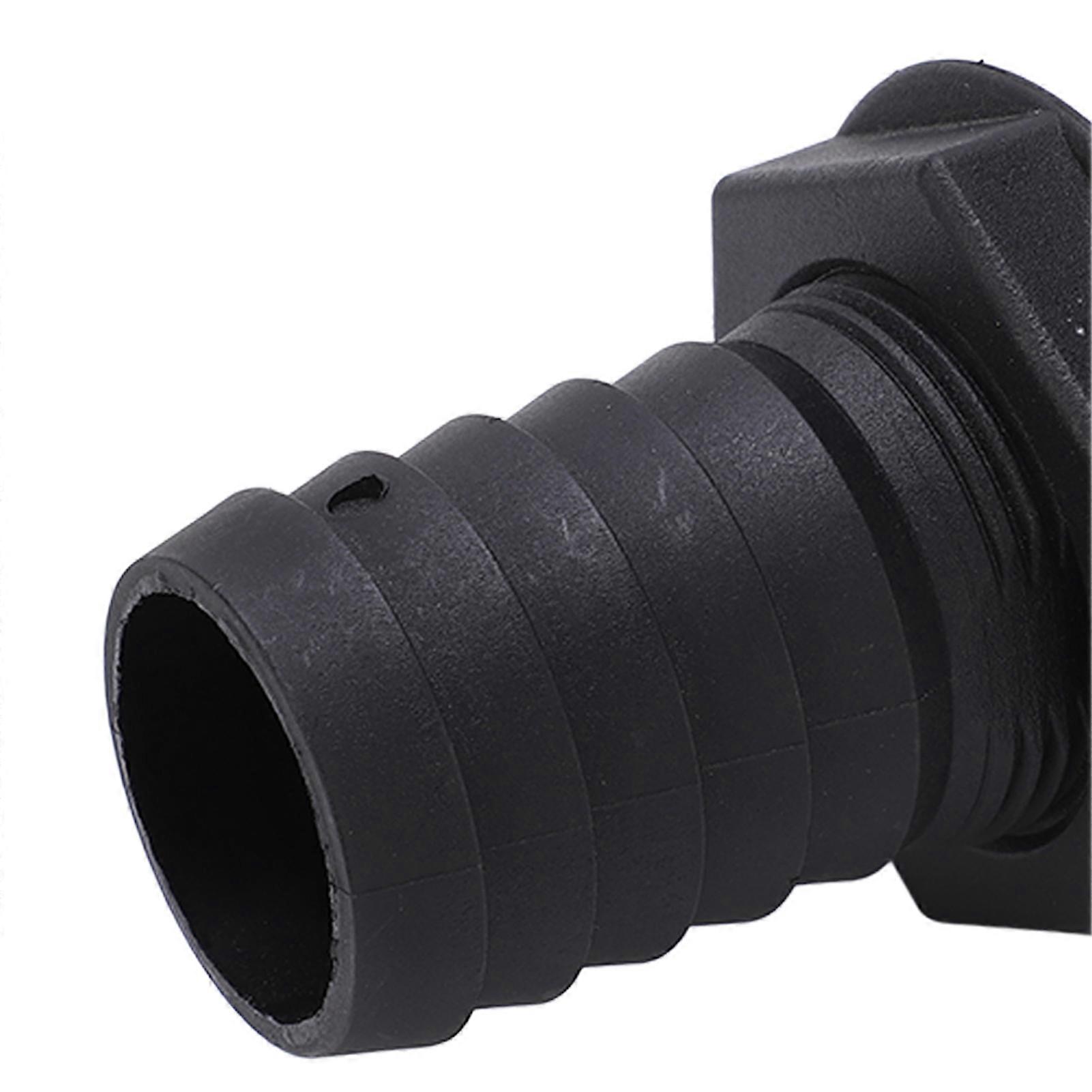 1 1/2in Through Hull Drain Straight Black with Stainless Steel Cover ...