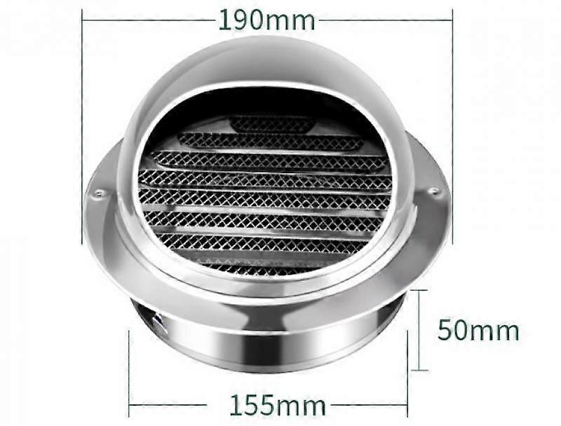 Air Vent Grille, 160mm Stainless Steel External Extractor Reusable ...