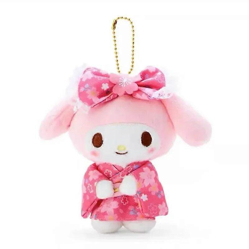 Hot 14cm Sanrio Cute Sakura Kimono Series Kuromi My Melody Cinnamoroll Stuffed Plush Toy Cartoon ...