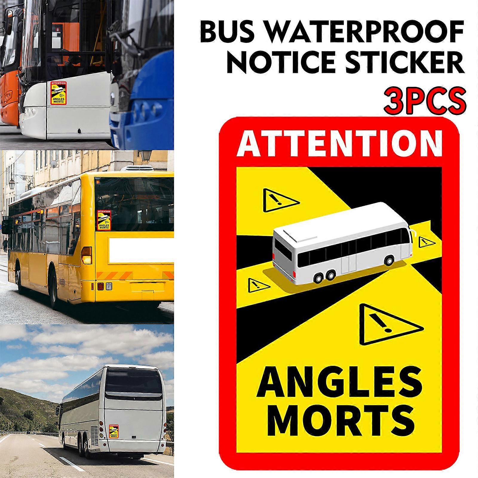 Dead corners on heavy vehicles Bus Car Autocar - Waterproof sticker - L ...
