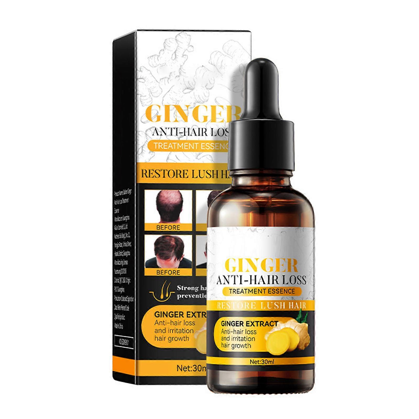 Ginger Hair Growth Serum, Biotin Hair Regrowth Treatment Serum Prevent ...