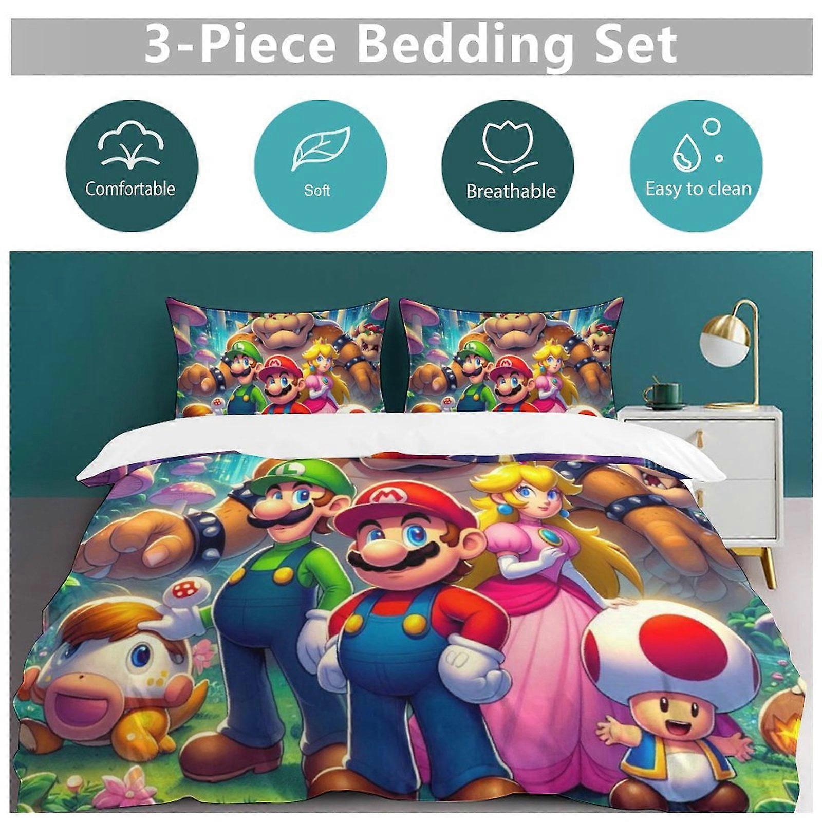 Bedding set JP142 Super Mario 3-Piece Comforter,Super Mario Bedding Set ...