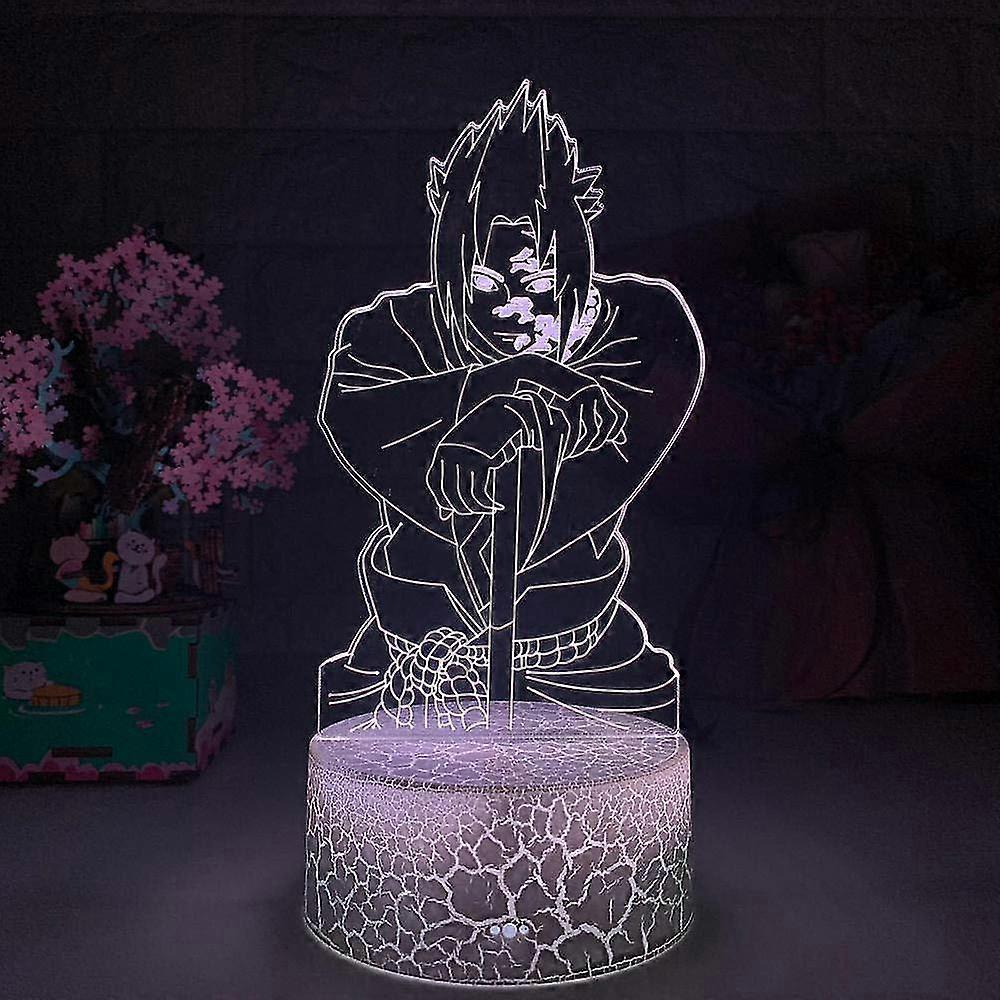Shxx 3d Night Light 3d Lamp Anime Sasuke Light For Bedroom Decor Child ...