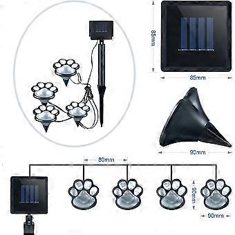 Outdoor LED Paw Solar Decor Lamp (Set of 4) Solar Dog Cat Animal Paw ...
