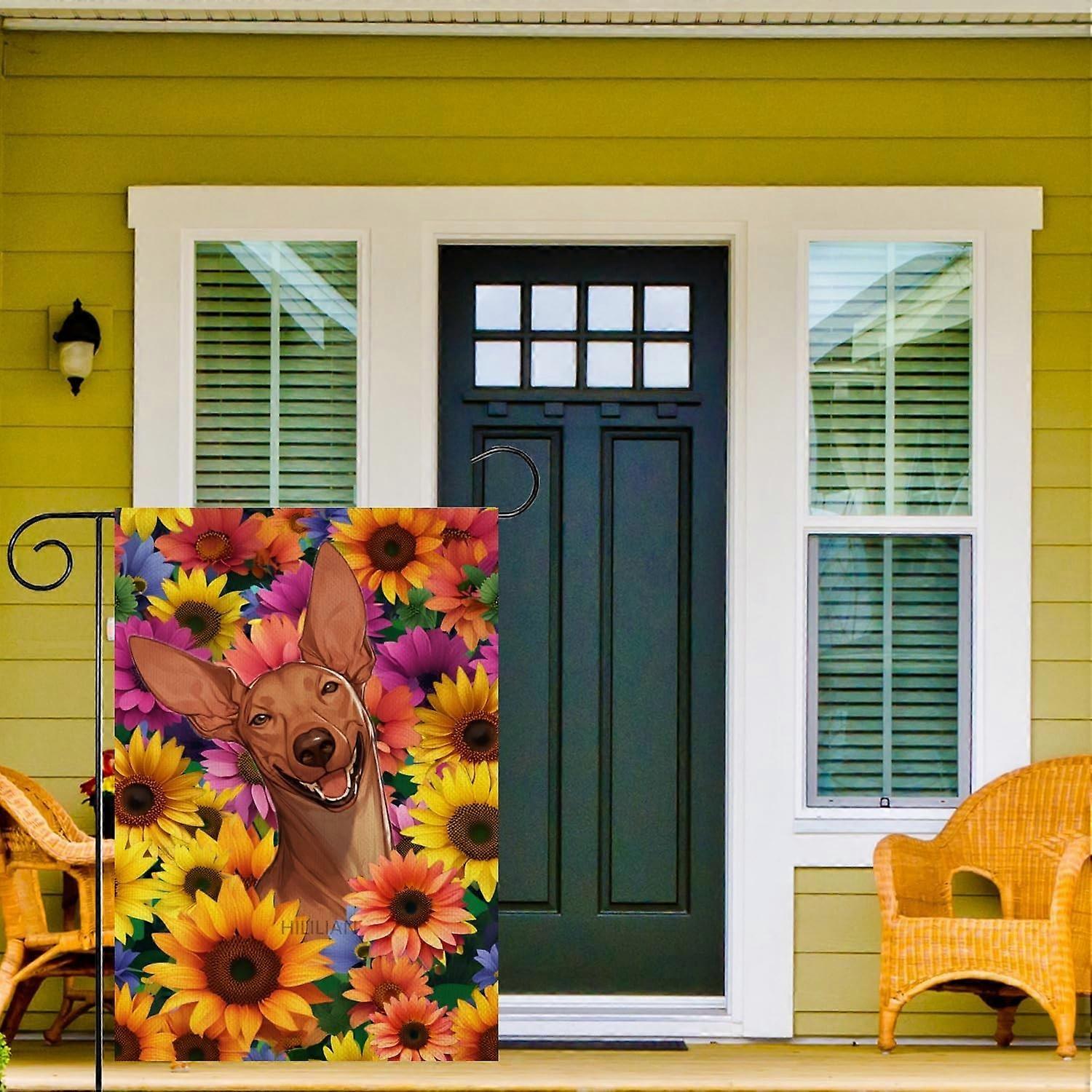 Sunflower Pharaoh-Hound Garden Flag Summer Spring Garden Flags for ...