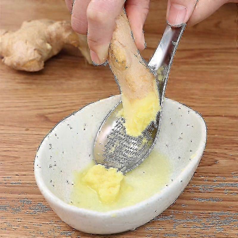 Stainless Steel Ginger Grinder Garlic Masher Manual Grinding Spoon ...
