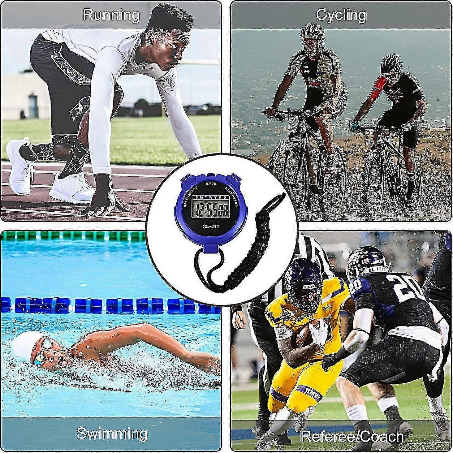 Digital Sports Stopwatch Timer Stopwatch Large Display Interval ...