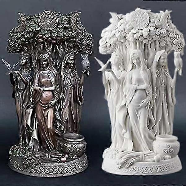 The Triple Goddess Sculpture Celtic Sacred Moon Triple Goddess Mother ...