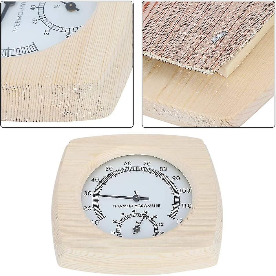 Sauna Thermometer And Hydrometer, Sauna Wooden Thermometer 2 In 1 Sauna ...
