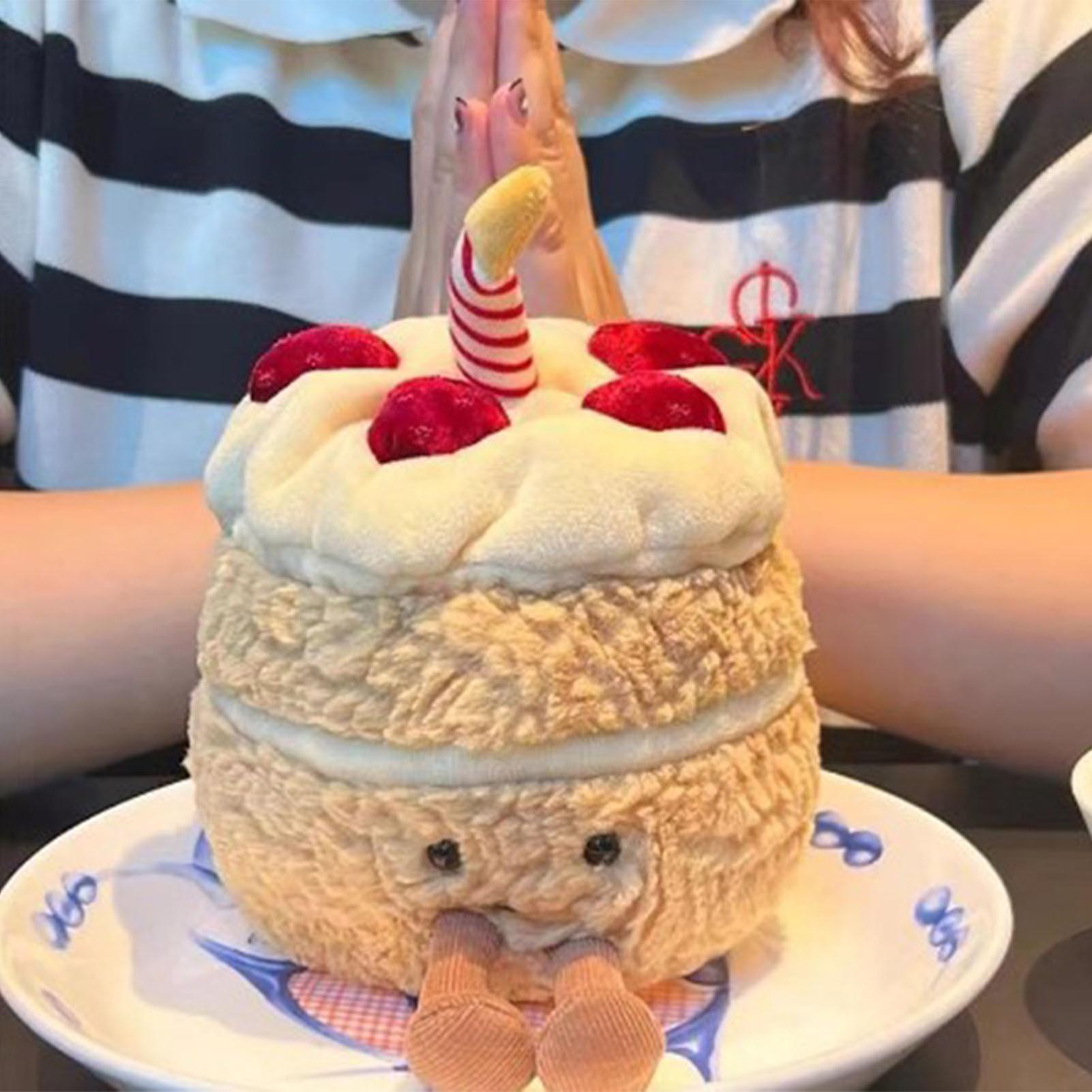 Birthday Cake Plush Toy For Girls Lovely High Resilience Pp Cotton ...