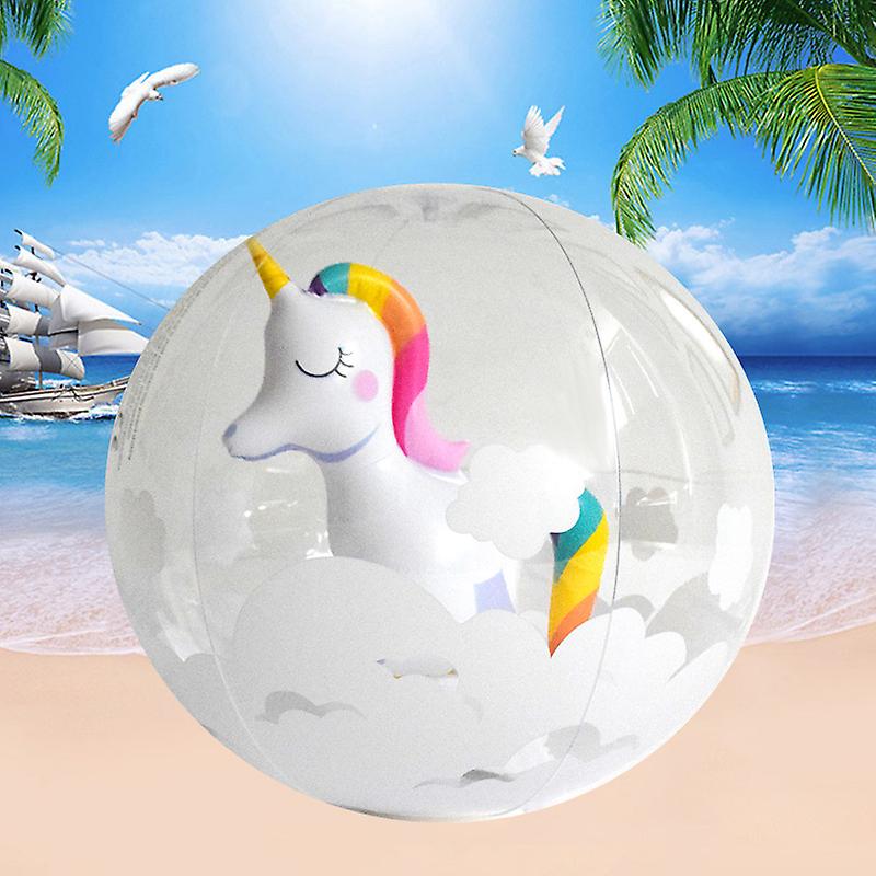 3 Pieces Inflatable Beach Ball, 3D Beach Ball with Inflatable Unicorn ...