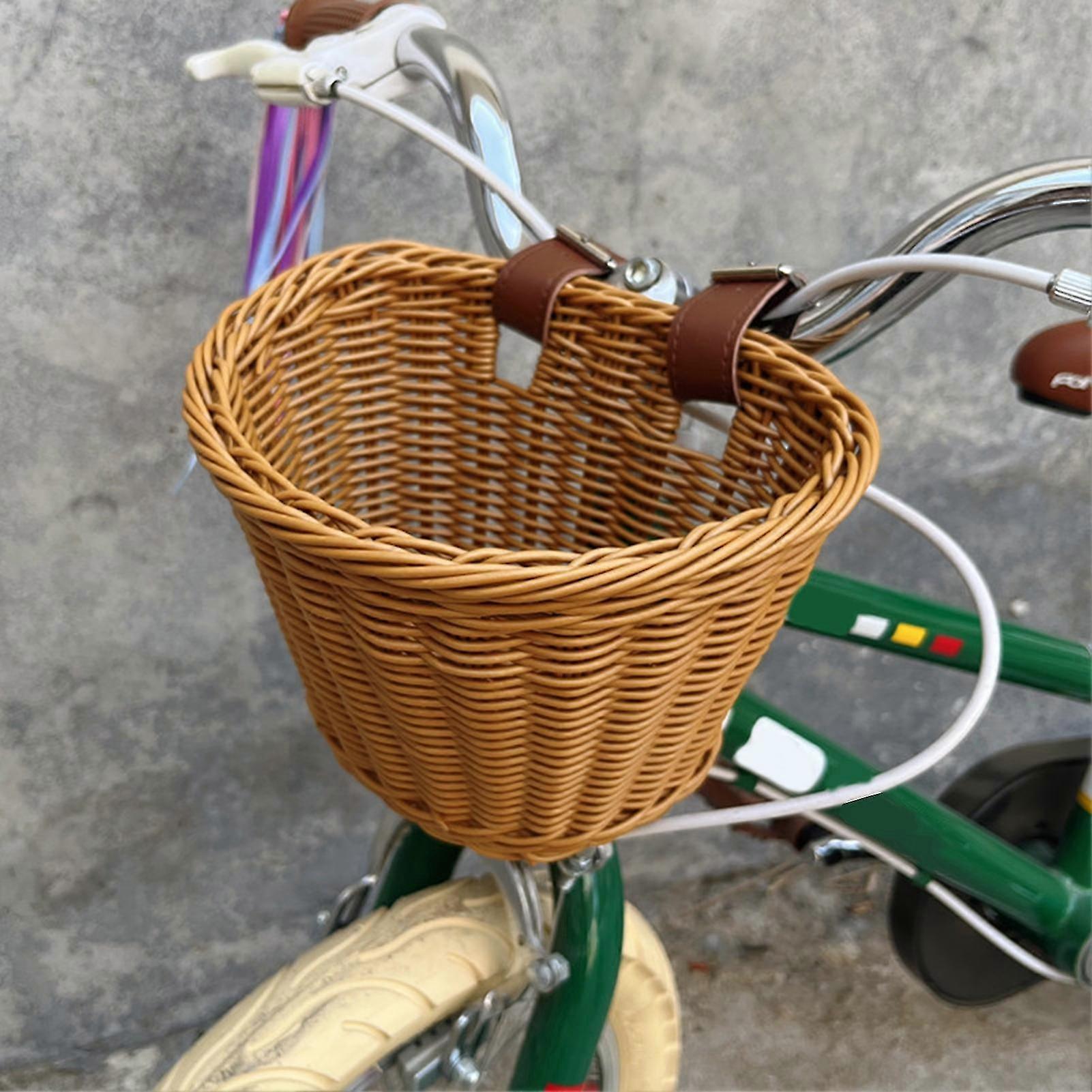 Hand-woven Bicycle Basket Large Capacity Strong Load-bearing Easy ...