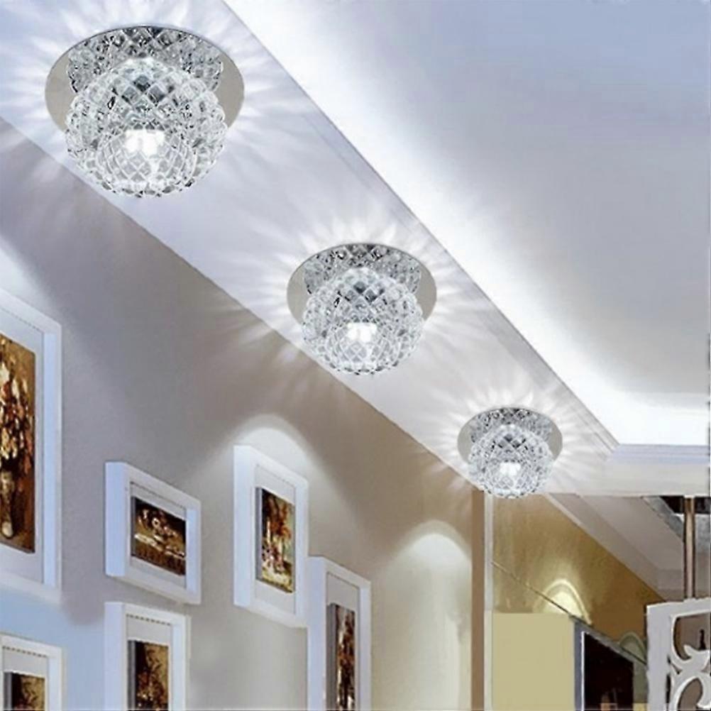 5W Modern Crystal LED Ceiling Light Fixture Mounted LED Ceiling Lights ...