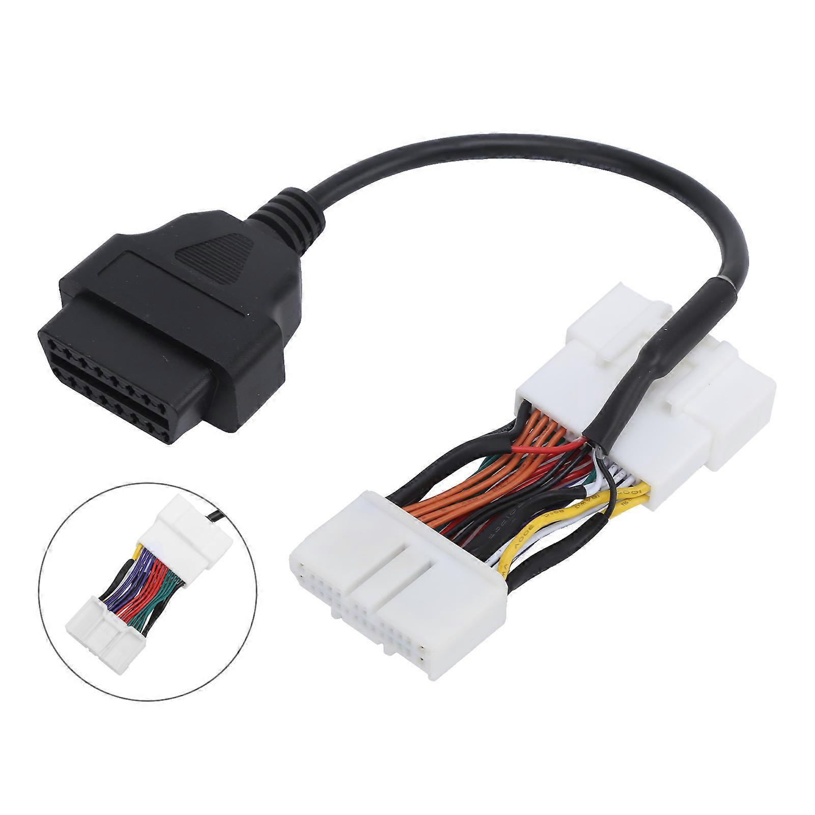 OBD2 Cable Conversion Connector Adapter Portable ABS Car Diagnostic ...