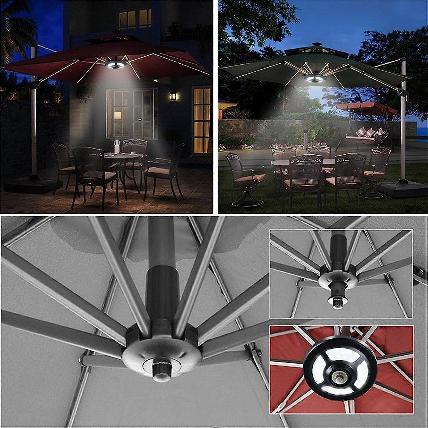Parasol Lights, 36 LED Solar Yard Parasol Lights IP54 Waterproof ...