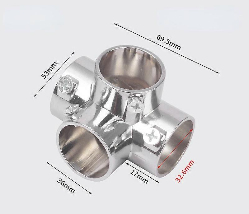 Round pipe connector zinc alloy tee right-angle four-way T-pass elbow ...