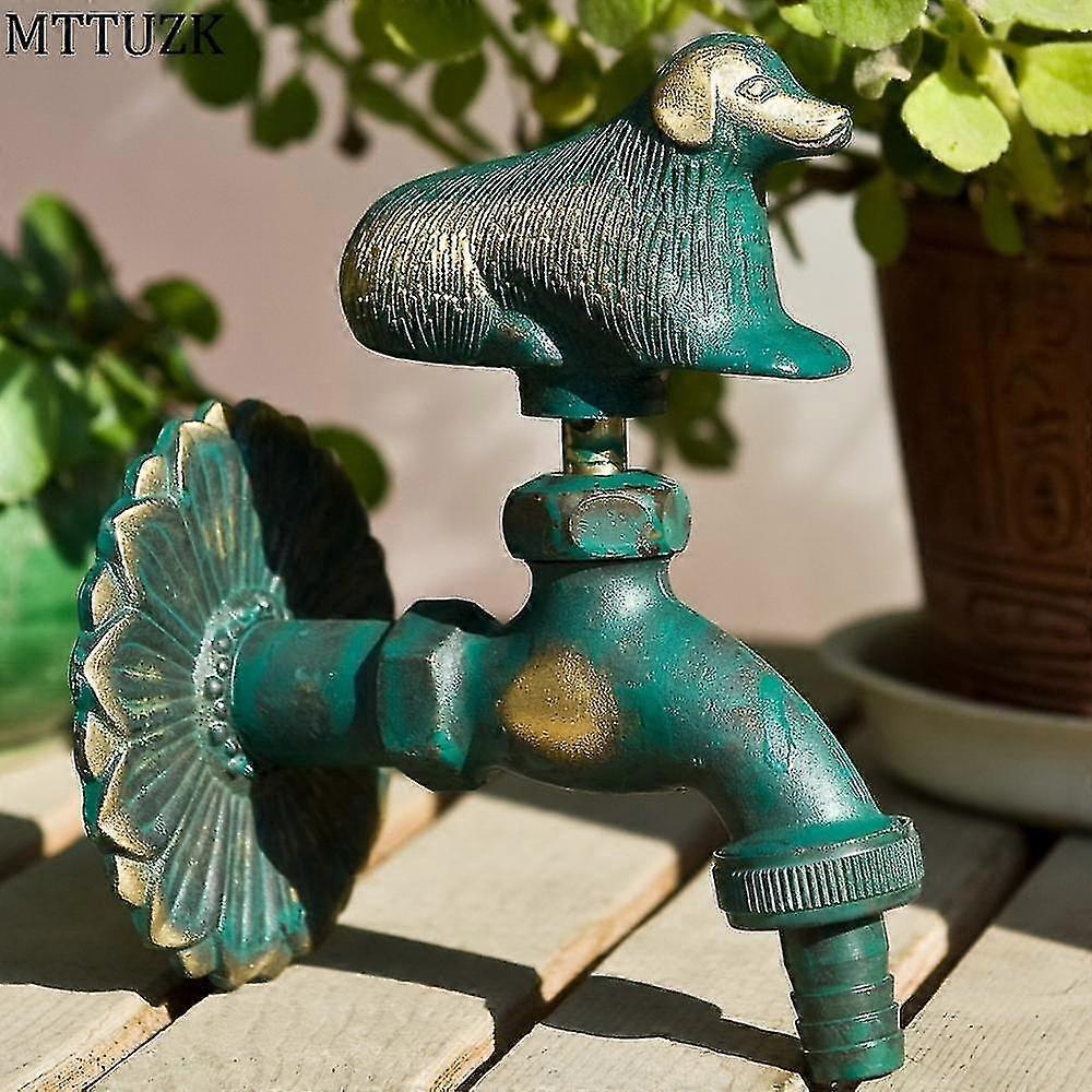 Outdoor Decorativ Garden Faucet Animal Shape Bibcock Green/antique ...