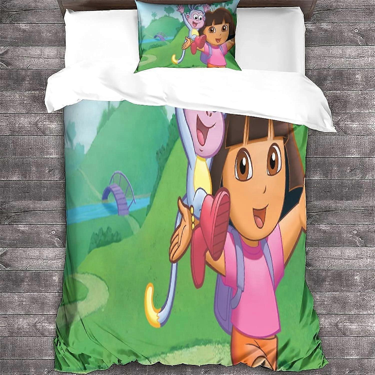 Dora The Explorer D-Print Pattern Bedding Sets Dora The Explorer Duvet ...