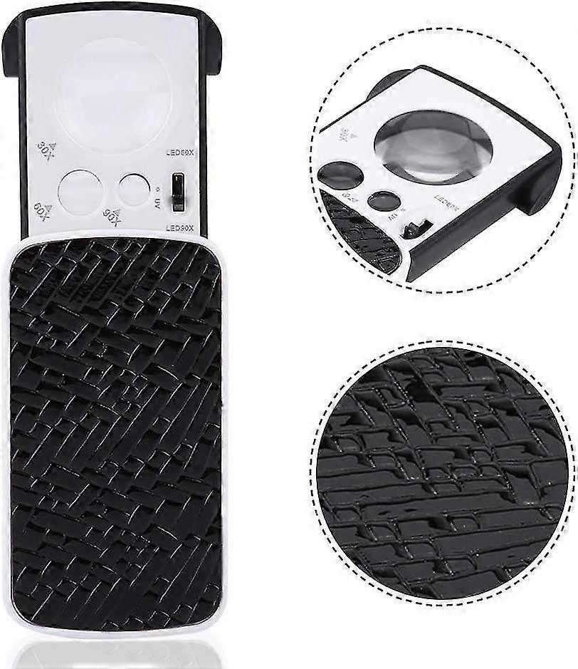 Magnifying Glass, 30x/60x/90x Handheld Magnifying Glass With Led Light ...