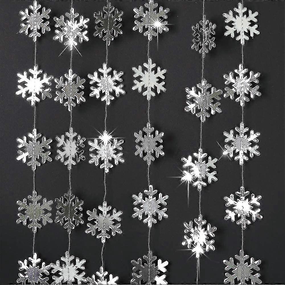 Silver Snowflake Garland For Winter Wonderland/party Decoration,4m ...