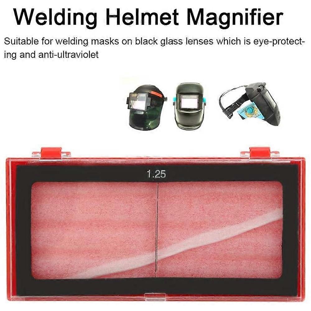 Arc Welding Magnifier Lens Welder Screen Helmet Glass Diopter 1.25 Anti ...