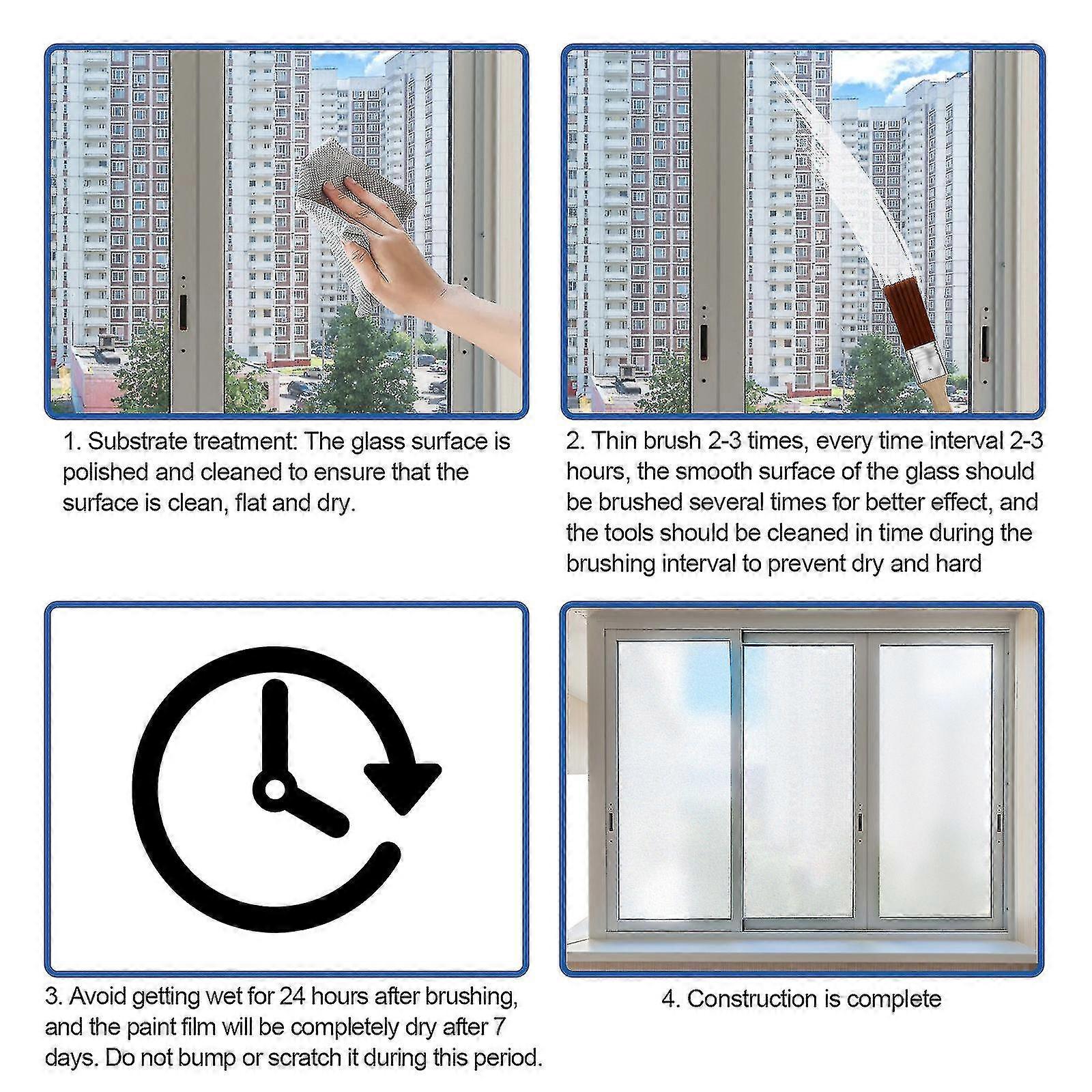 Window Film Frosted Glass Paint White Glass Window Paint Spray For Home ...