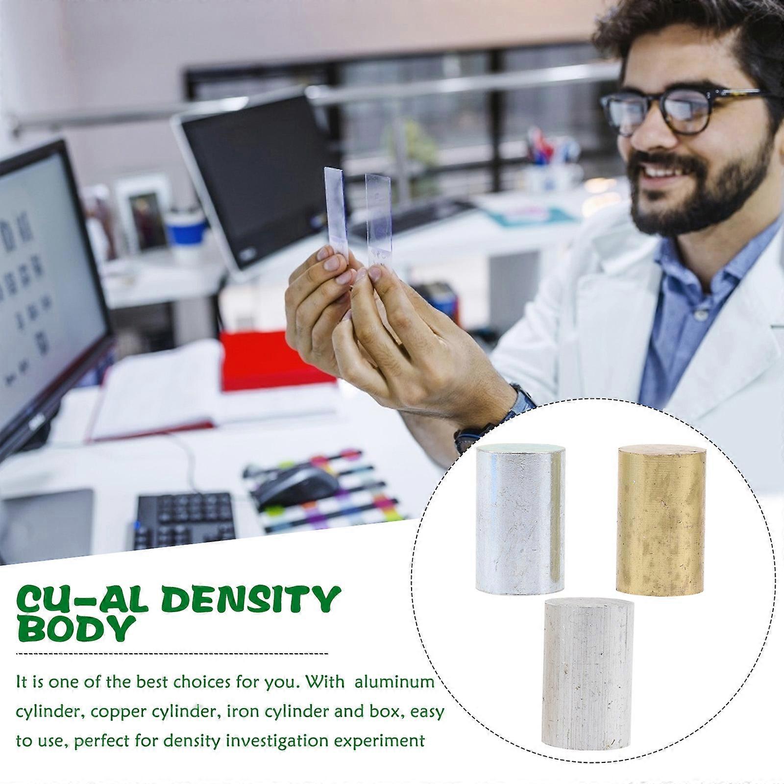 1 Set Copper Cylinder Aluminum Cylinder Iron Cylinder for Density ...