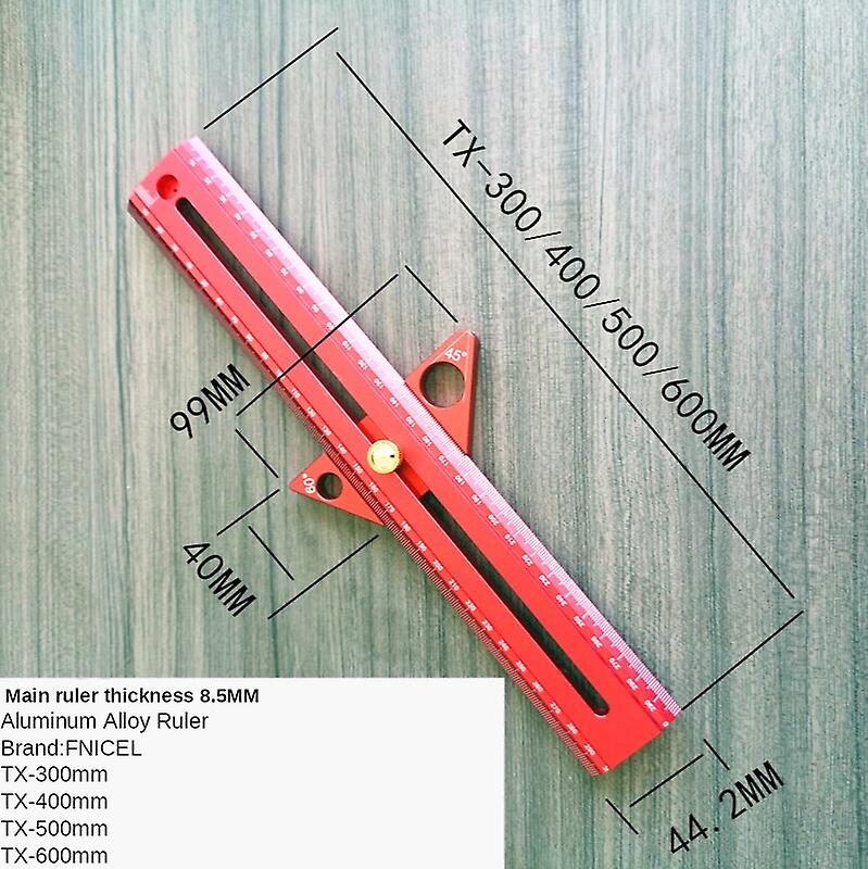 Multifunctional Aluminum Alloy Ruler Woodworking Angle Scriber Line ...