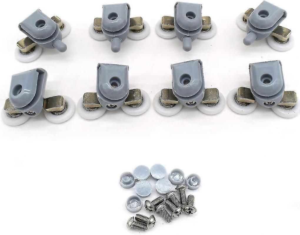 8 Pack Double Shower Door Rollers 23mm Diameter Bathroom Replacement ...