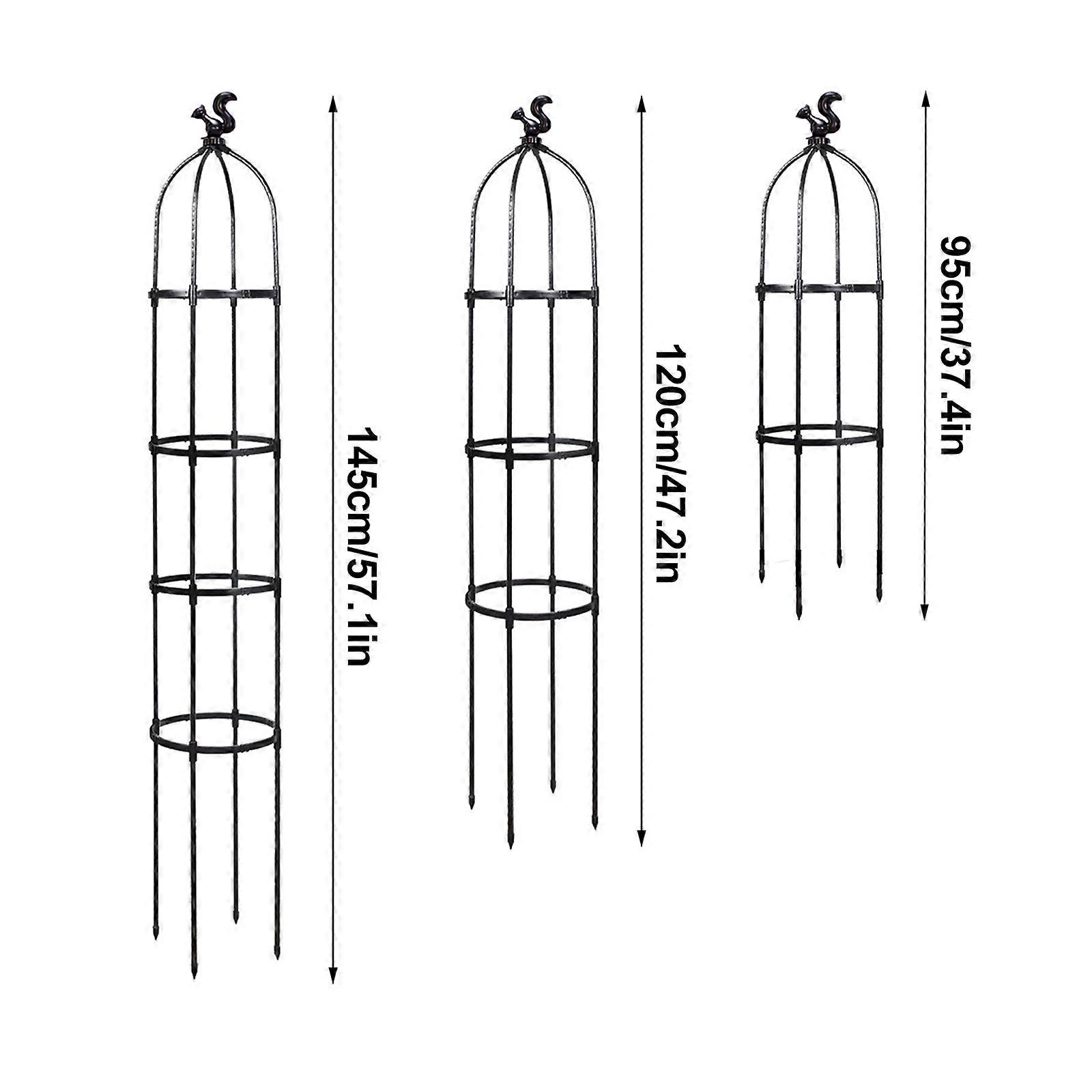Garden Obelisk Trellis for Climbing Plants Outdoor Rose Bush Round ...