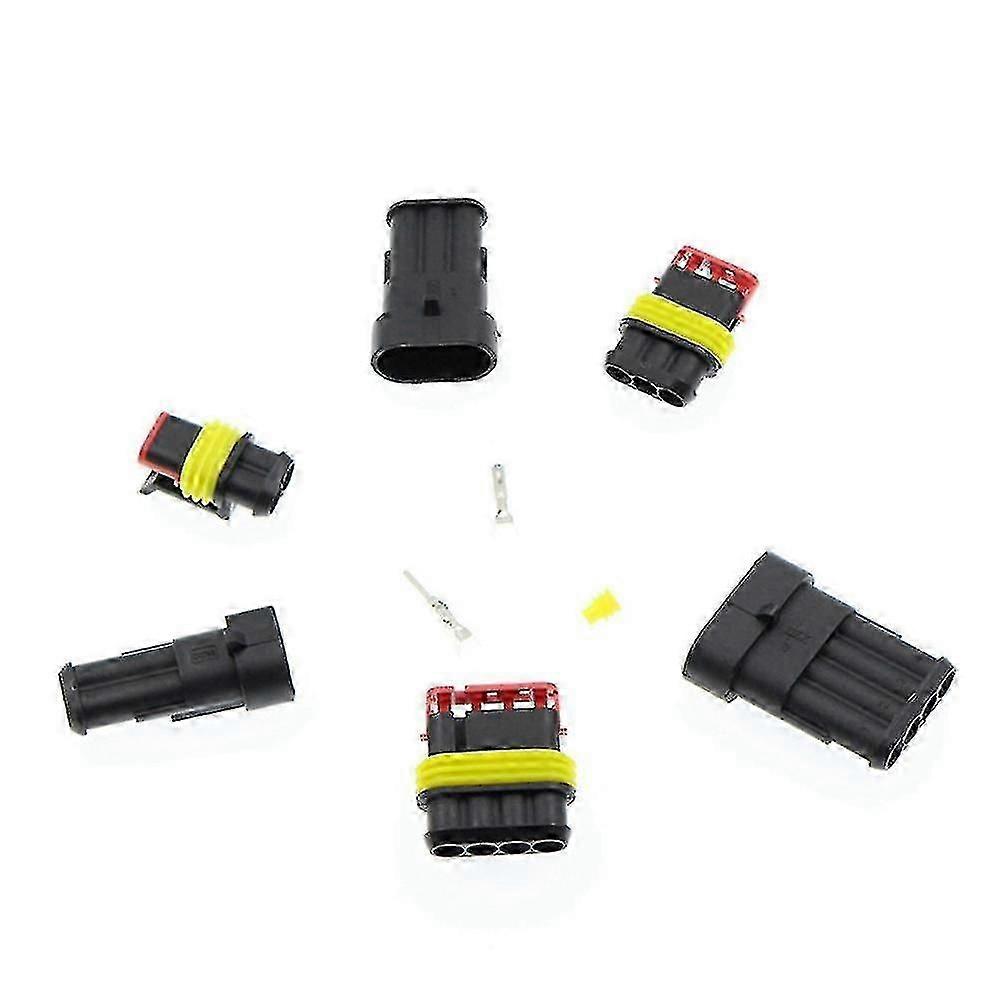 15pcs 2p 3p 4p Way Amp 1.5 Super Seal Waterproof Wire Connector Plug ...