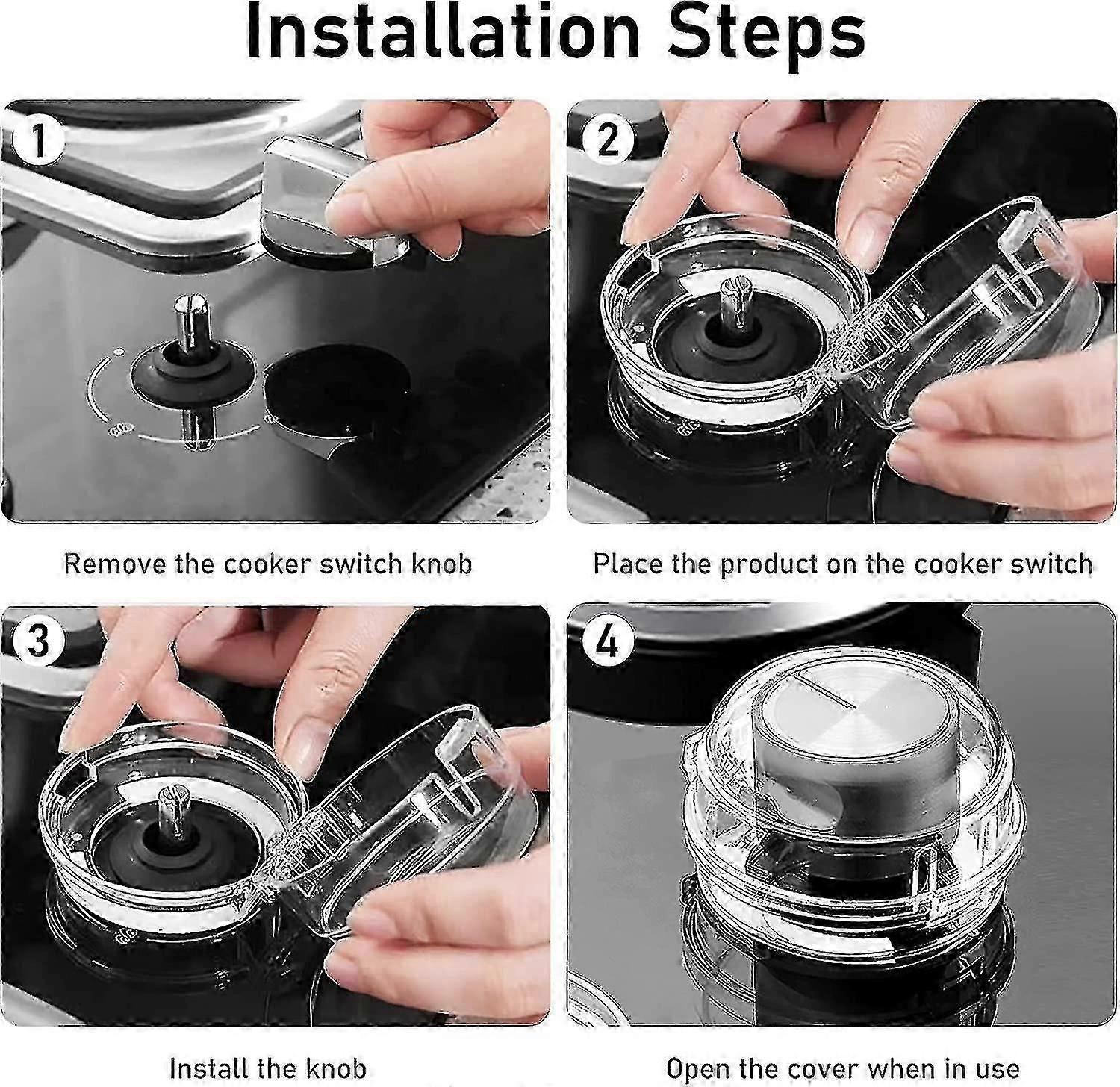 8 Pcs Stove Knob Covers, Oven Knob Lock Security Knob Cover Guards ...