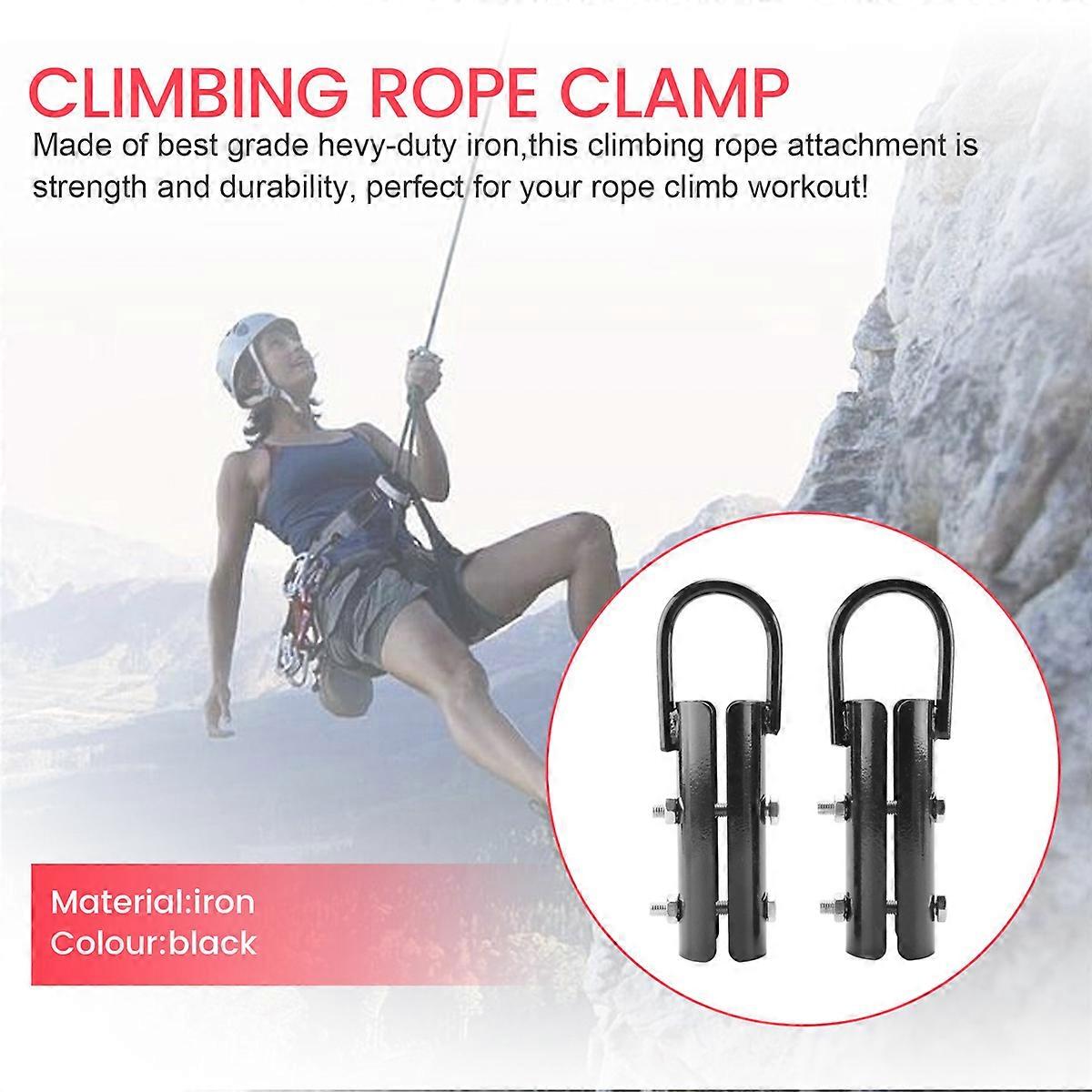 1.5 Inch Climbing Rope Clamp,2 Sets Rope Climb Clasp Workout Rig ...