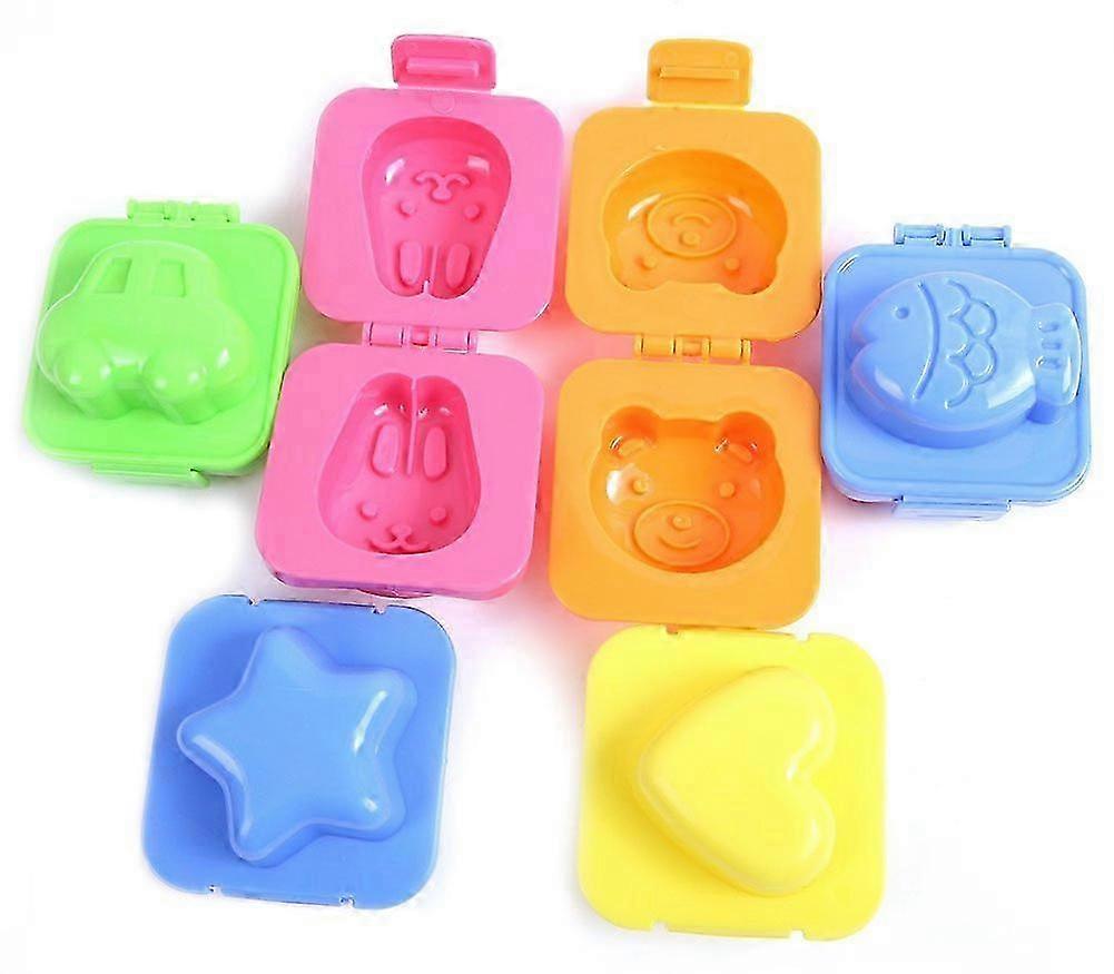 Bento Maker with 6 Egg Sushi Rice Molds Sandwich Cutter and Decorative ...