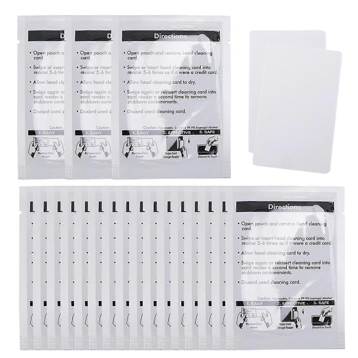 Card Reader Cleaning Cards - Dual Side Credit Card Reader Cleaner, CR80 ...