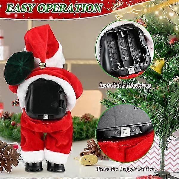 Electric Santa Toy with Shaking Belly and Feet, Singing and Dancing ...