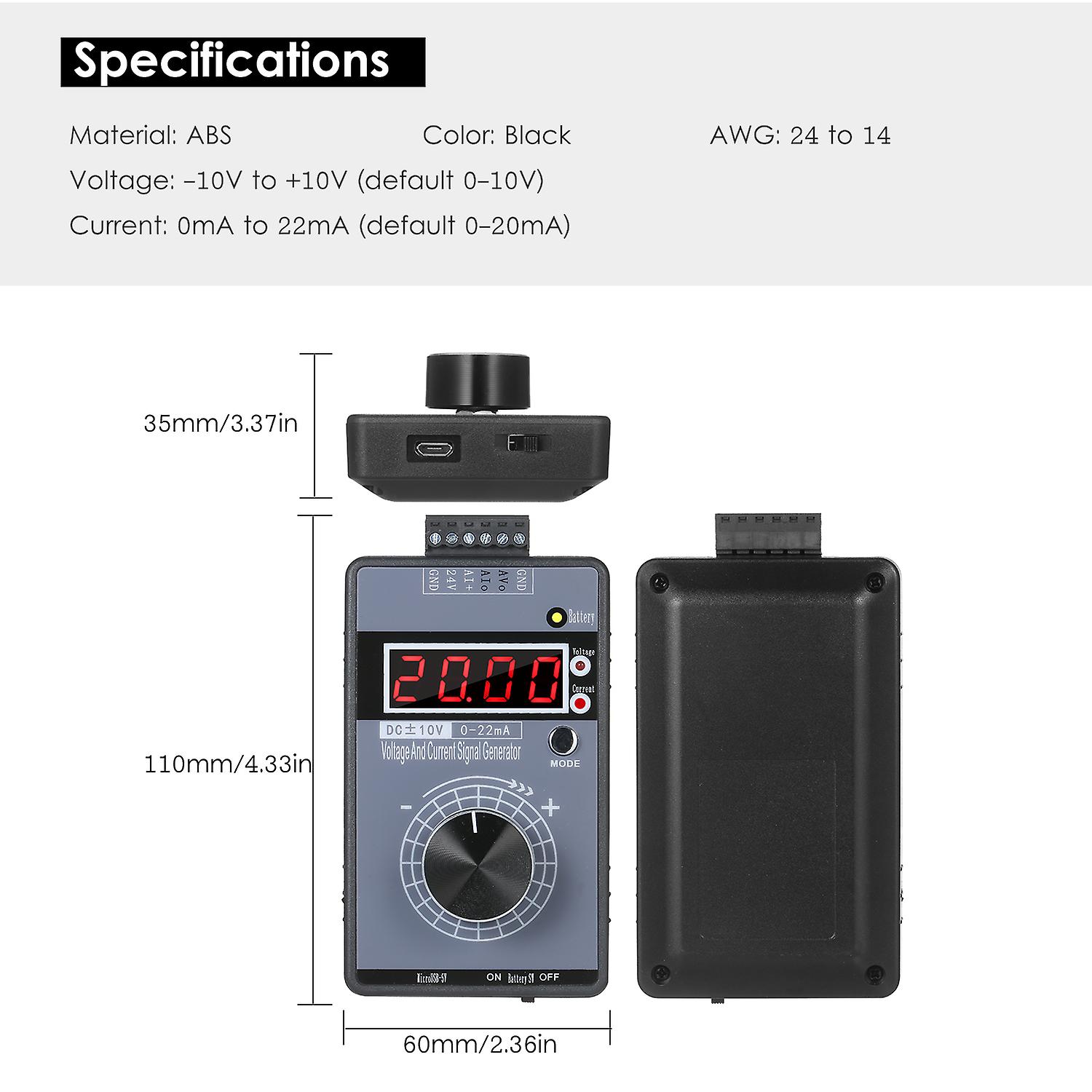 Portable Precision Current Voltage Signal Generator Programmable Analog ...