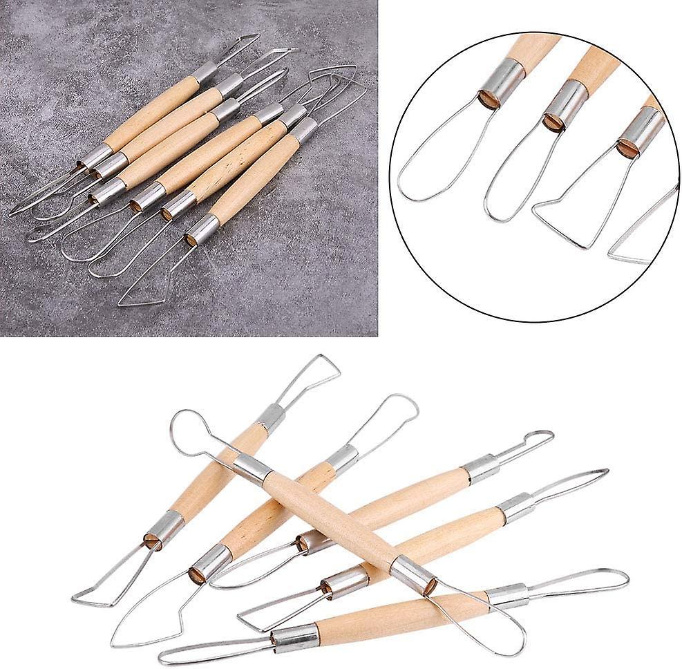 Clay Pottery Tool Sculpting Double Head Wood and Metal Tape, Pottery ...