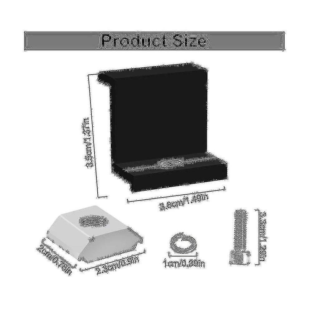 12 Pack Solar Module Holder End Clamp, End Clamp For Mounting Solar ...