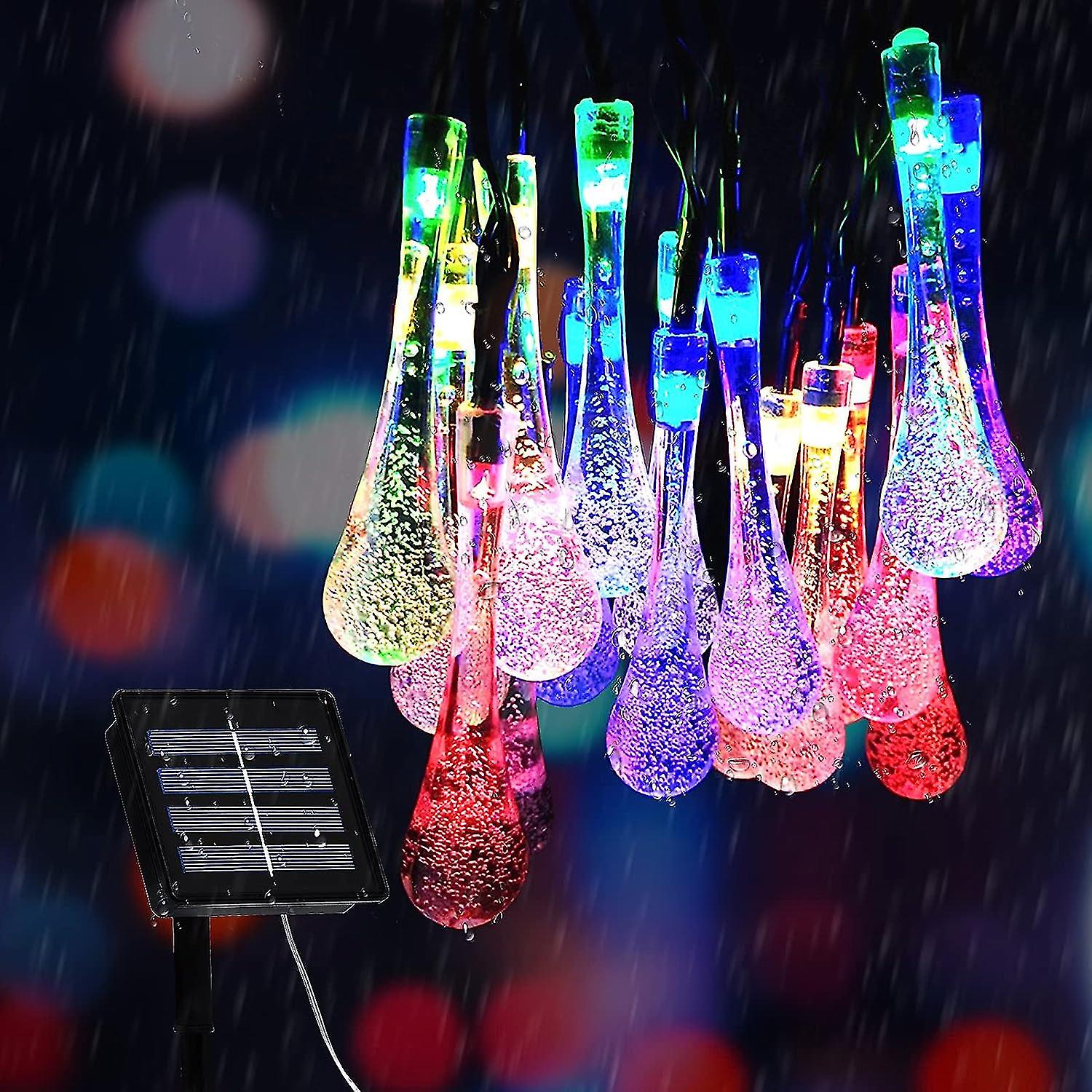 50 Led Teardrop Solar Lights Outdoor Garden Solar Lights, Solar Garden ...