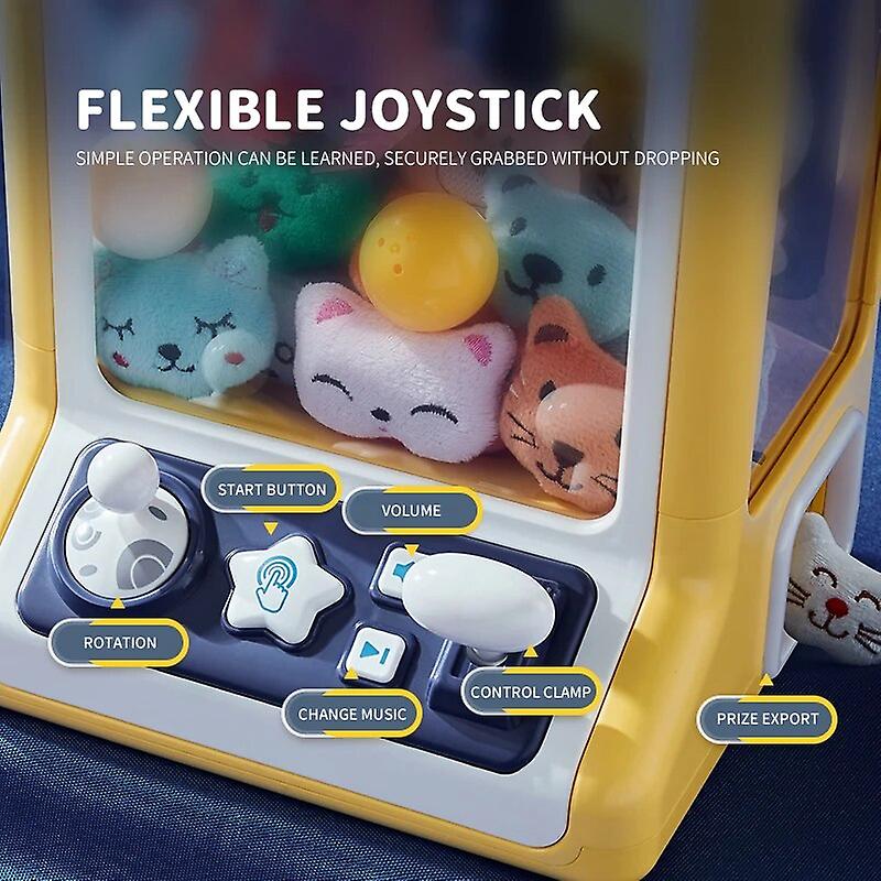Diy Automatic Doll Machine Kids Coin Operated Play Game Mini Claw Catch ...
