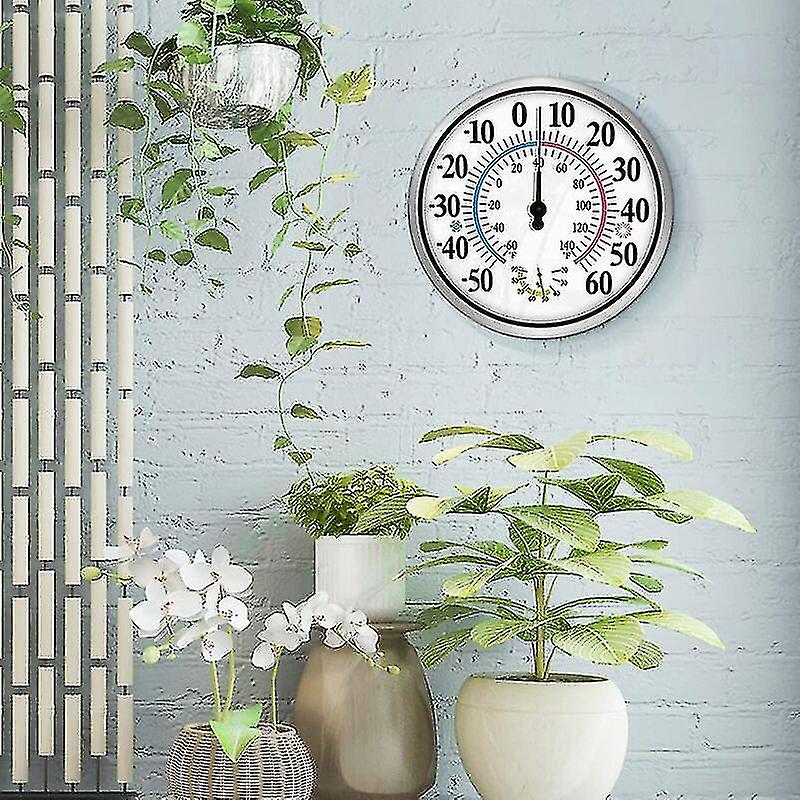 12" Outdoor Thermometer - Large Digits Wireless Indoor Outdoor ...