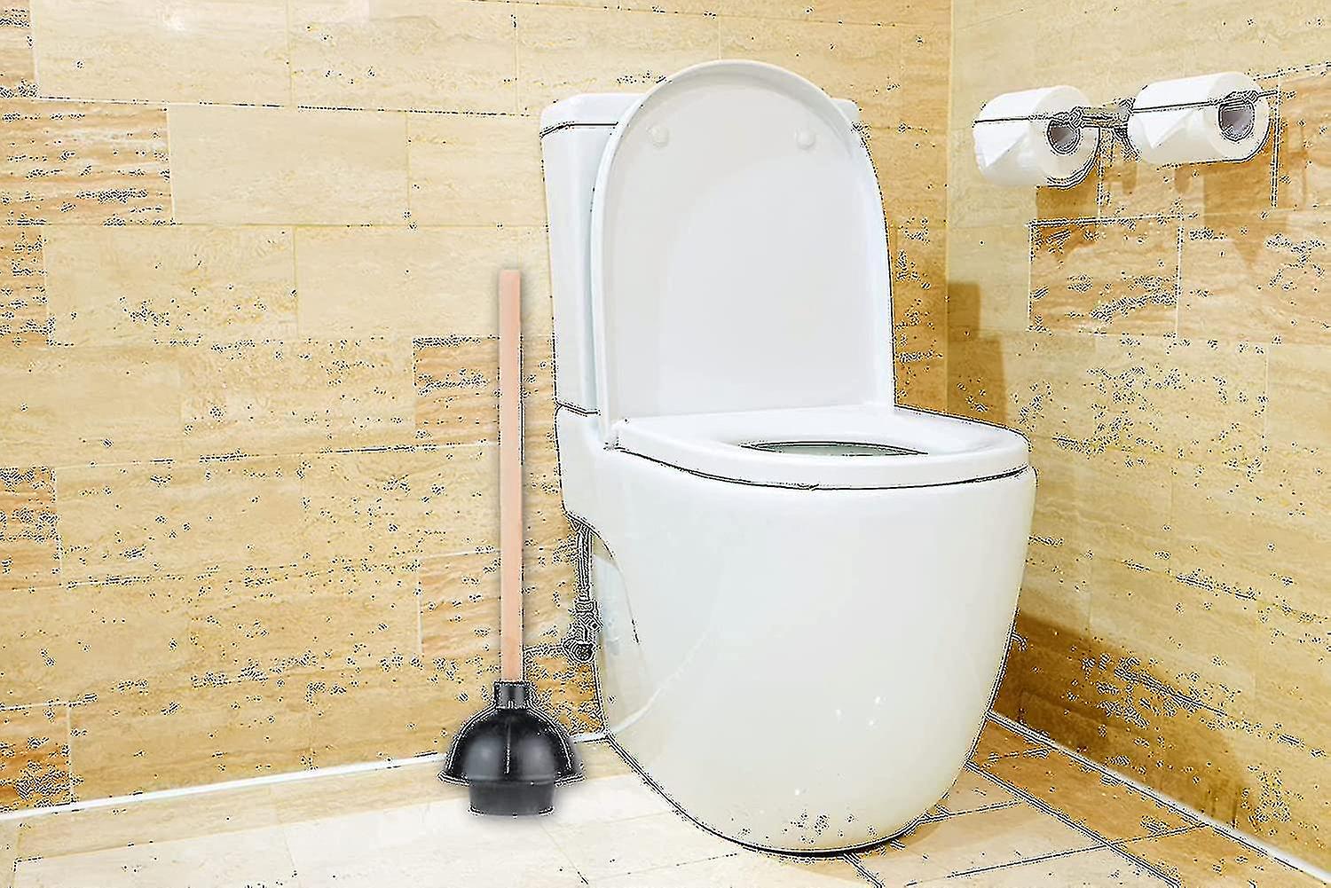 Rubber Toilet Plunger, Double Thrust Force Cup, Heavy Duty, Commercial ...