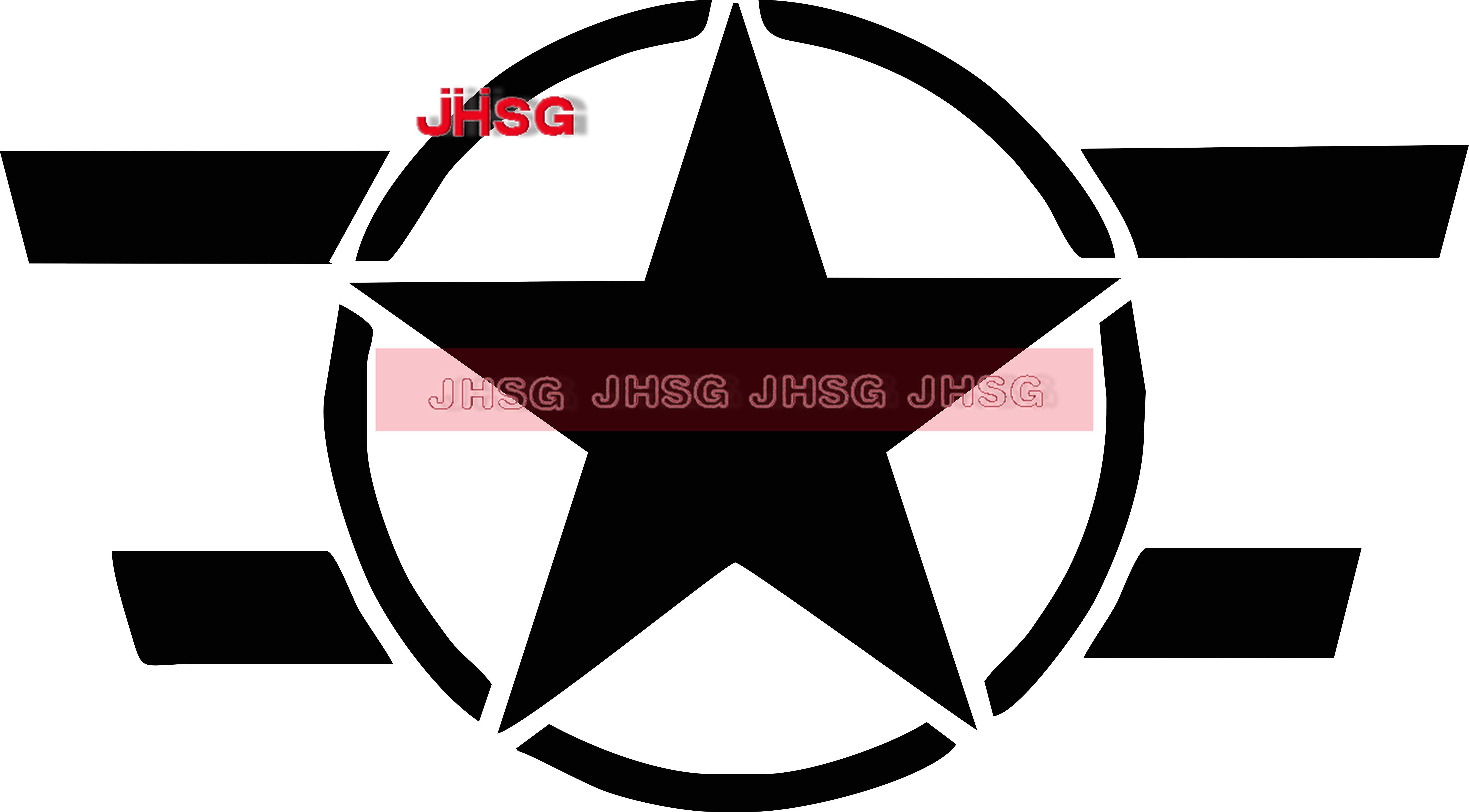 Jhsg Car Stickers Funny Military Star Car Stickers Decals Window ...
