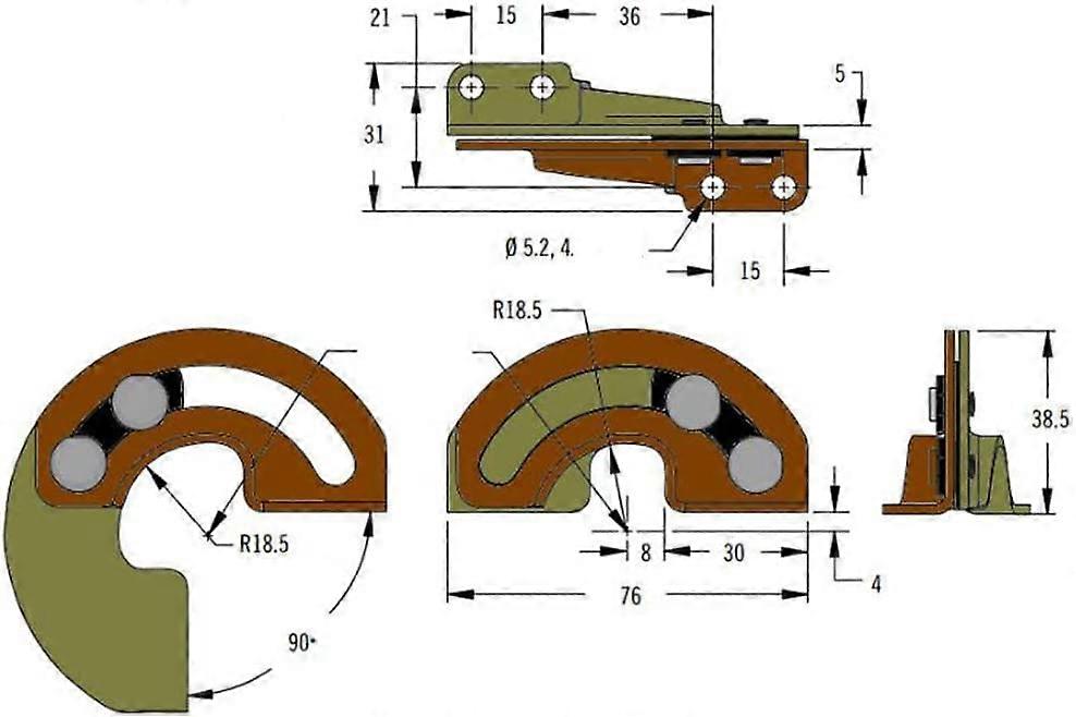 90 Degree Hidden Door Hinge Industrial Equipment Carbon Steel Cabinet ...