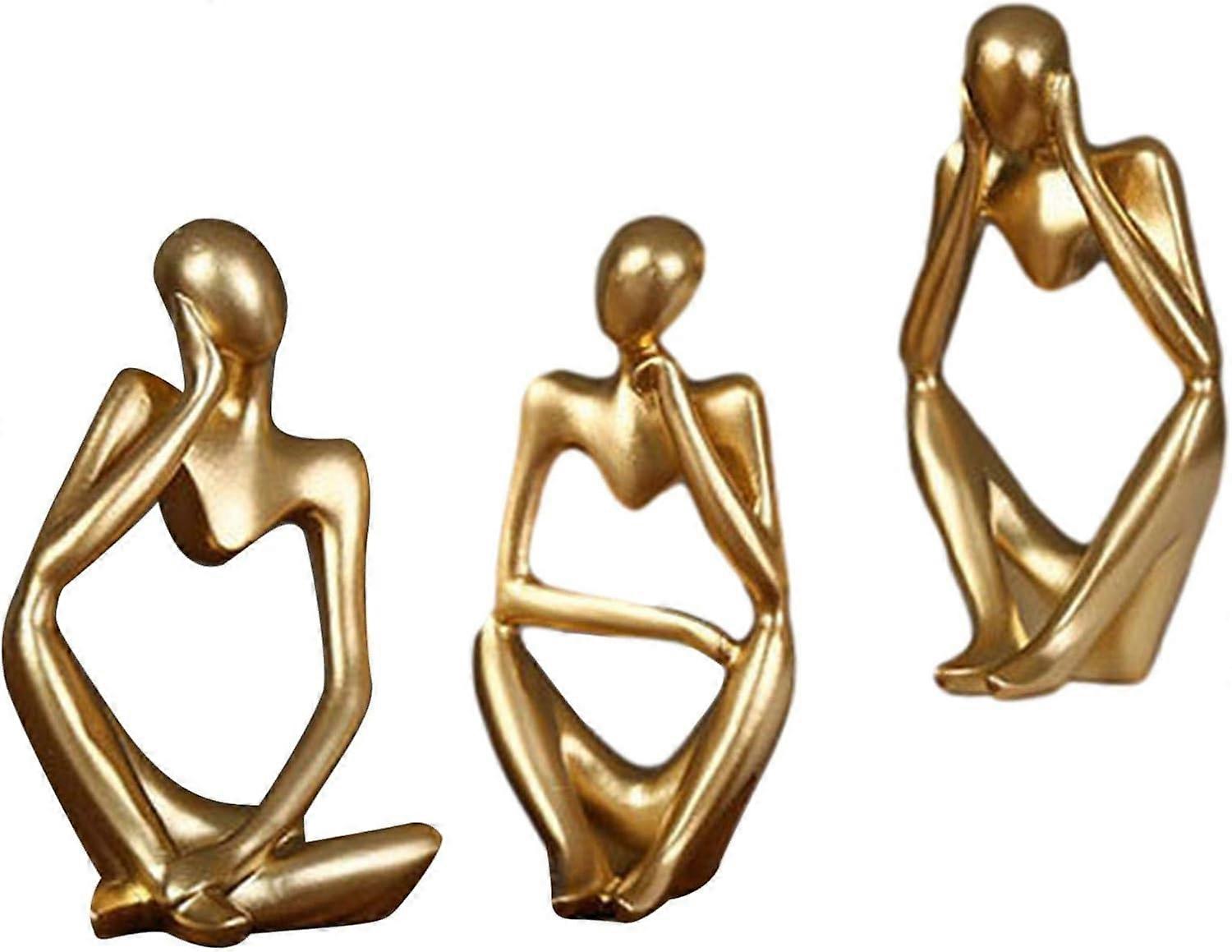 Thinker Statue - Resin Character Figurines Thinker People Abstract ...