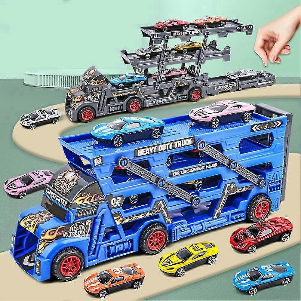 Car Transporter Truck Toys Mega Hauler Trucks For 2-10 Years Old Alloy ...